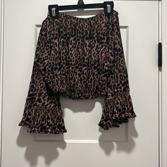 Tops | Off The Shoulder Cheetah Print Crop Top | Poshmark
